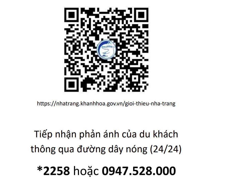 Placing QR code for Nha Trang City and tourist support hotline in ...